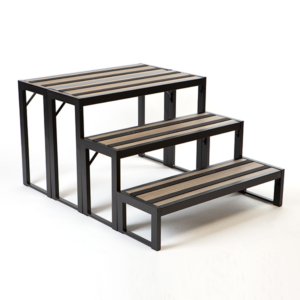 Select Spa Step, 3-Step with Rail, Timber Color - Bullfrog Spas ...